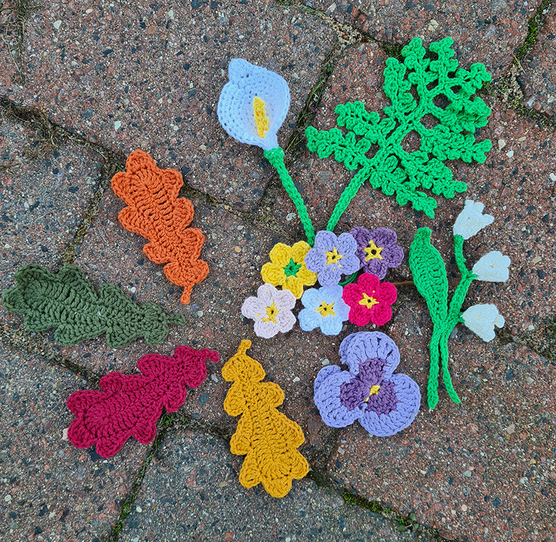Workshop virka blommor och blad - Hemslöjden – slöjd och hantverk för alla